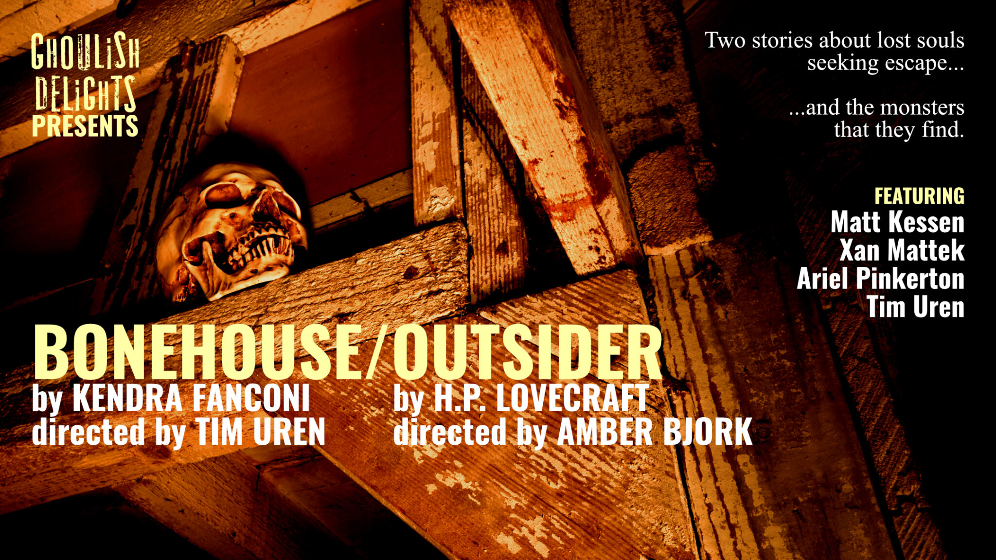 Bonehouse/Outsider Two One Act Plays From Ghoulish Delights at the ...